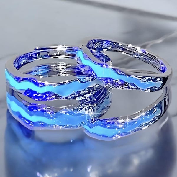 Couples Glow in the Dark Rings - Etsy