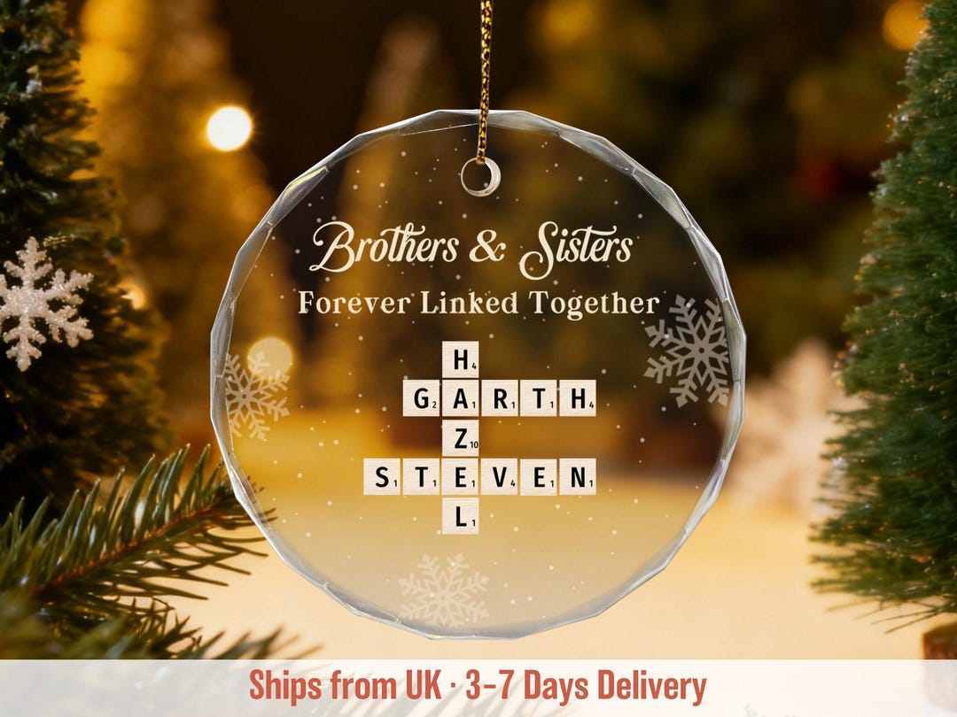 Personalized Brothers and Sisters Crossword Ornament, Brothers ...