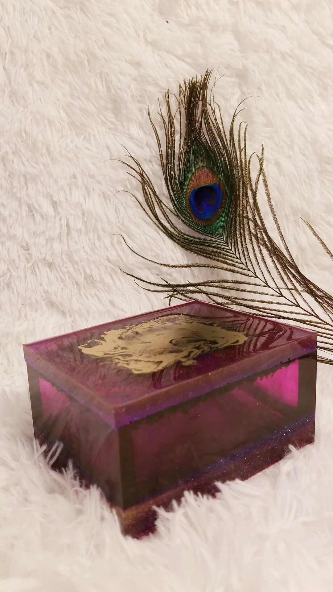 Purple Trinket Box With Lid, Jewelry Box, Gift Box, Stash Box - Etsy