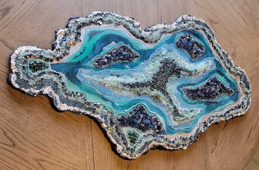 40 X 20 Luxury Geode Resin Art Piece - Etsy