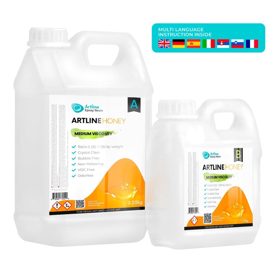 Artline Honey Epoxy Resin With Hardener - Medium Viscosity - for Resin ...