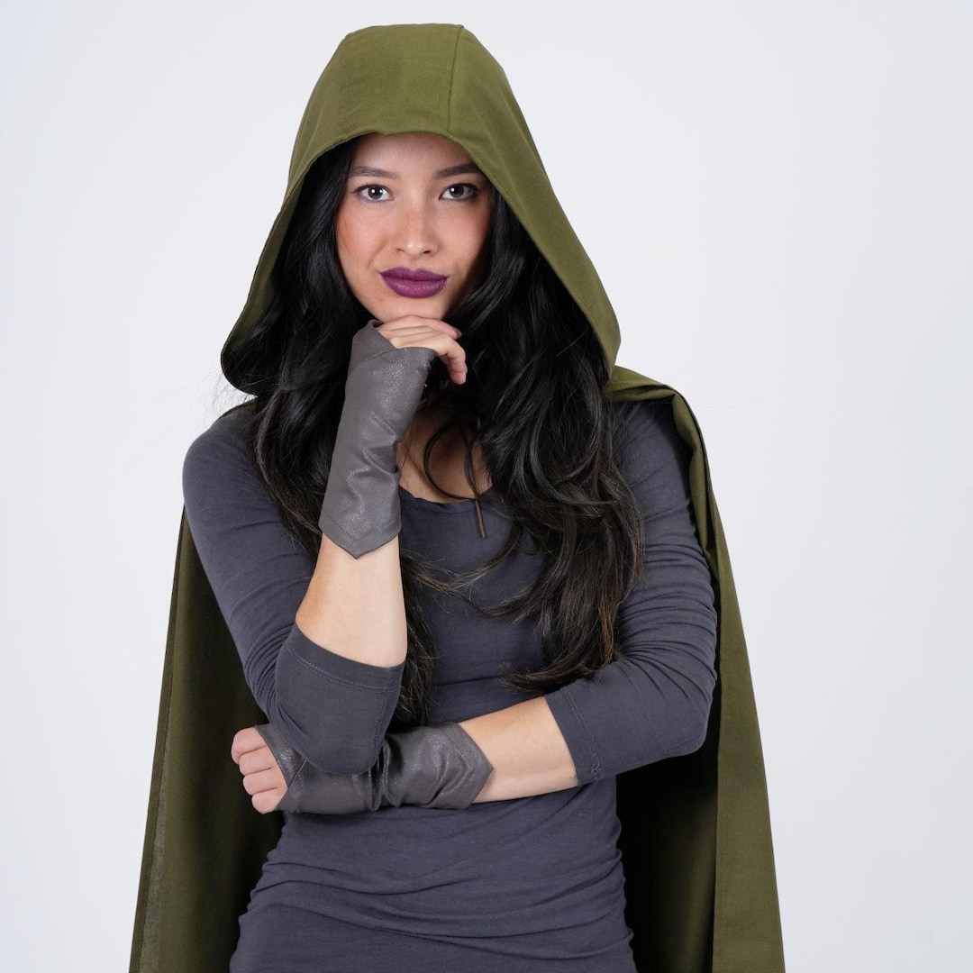 Green Medieval Assassin Cloak Cape Viking Knight Armor Armour Ren Faire ...