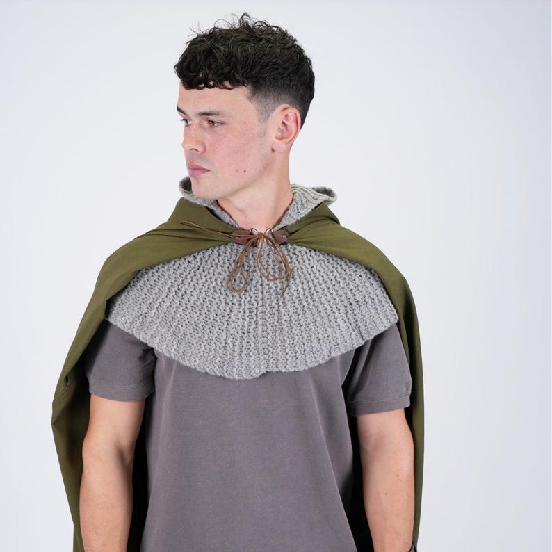 Chainmail Hood Burning Man Coif Armor Templar Cowl Hoodie Ren Faire ...