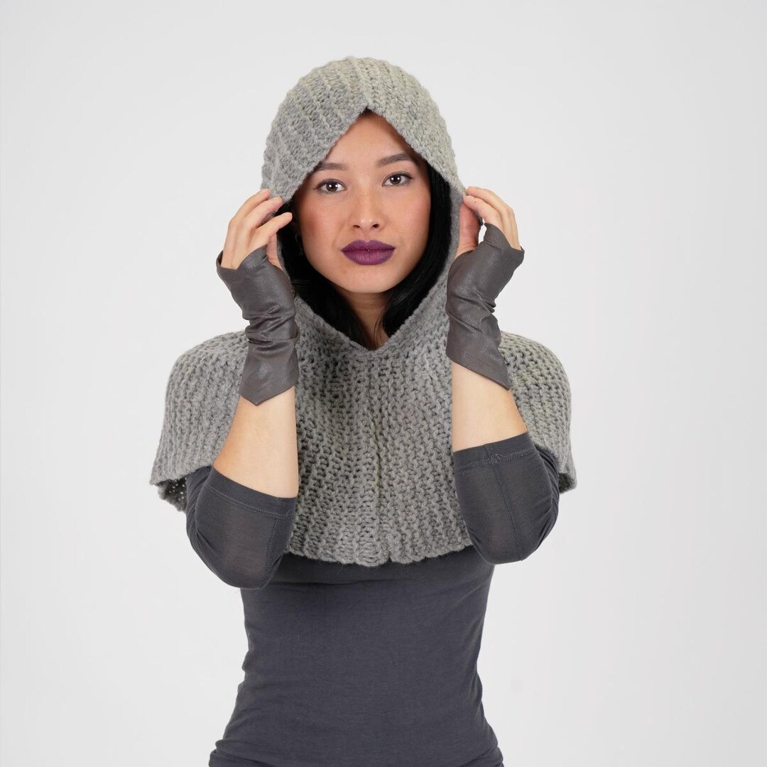 Chainmail Hood Burning Man Coif Armor Templar Cowl Hoodie Ren Faire ...