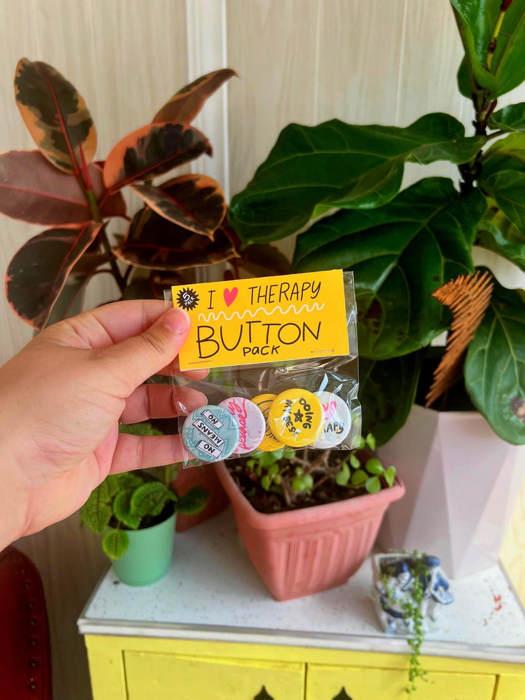I Heart Therapy Button Pack - Set of 5 Buttons - Small Business Made ...