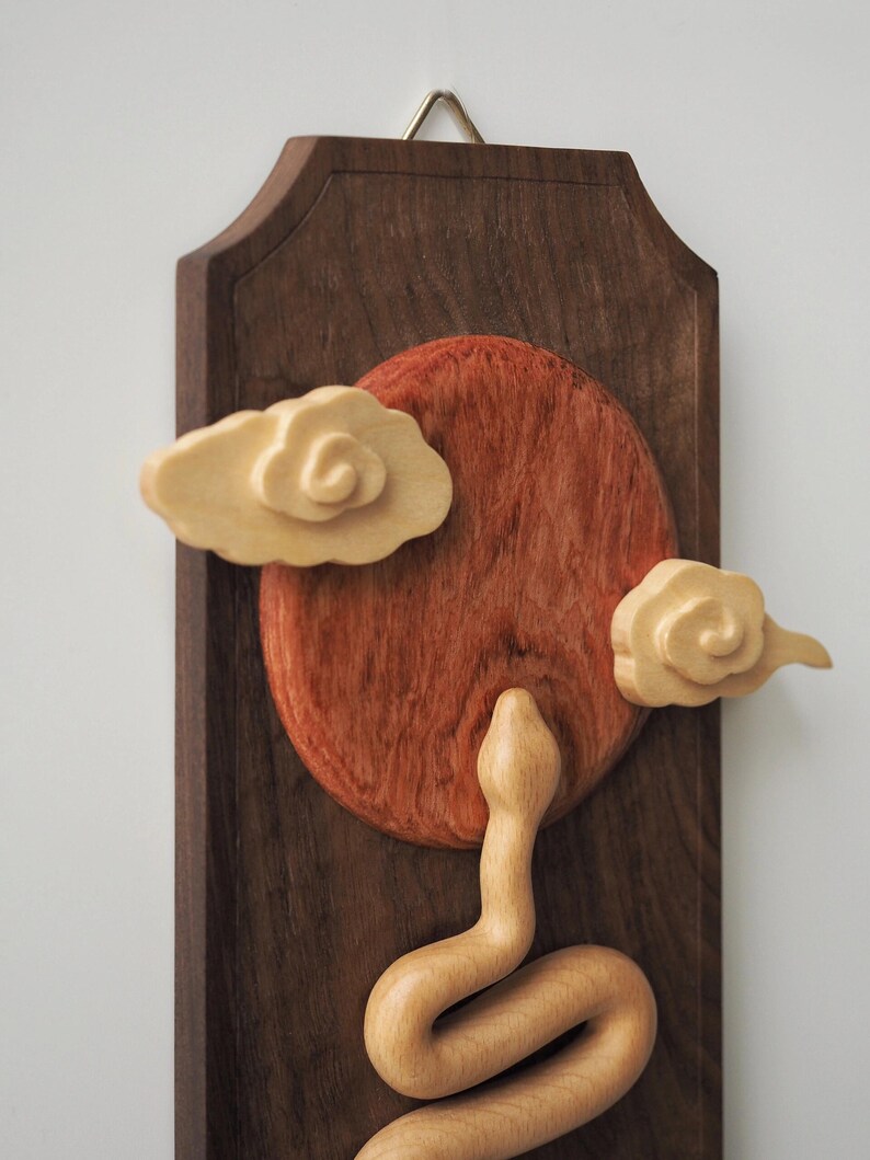 Handmade Wooden Snake Art Wall Decoration Ornaments,snake Living Room ...