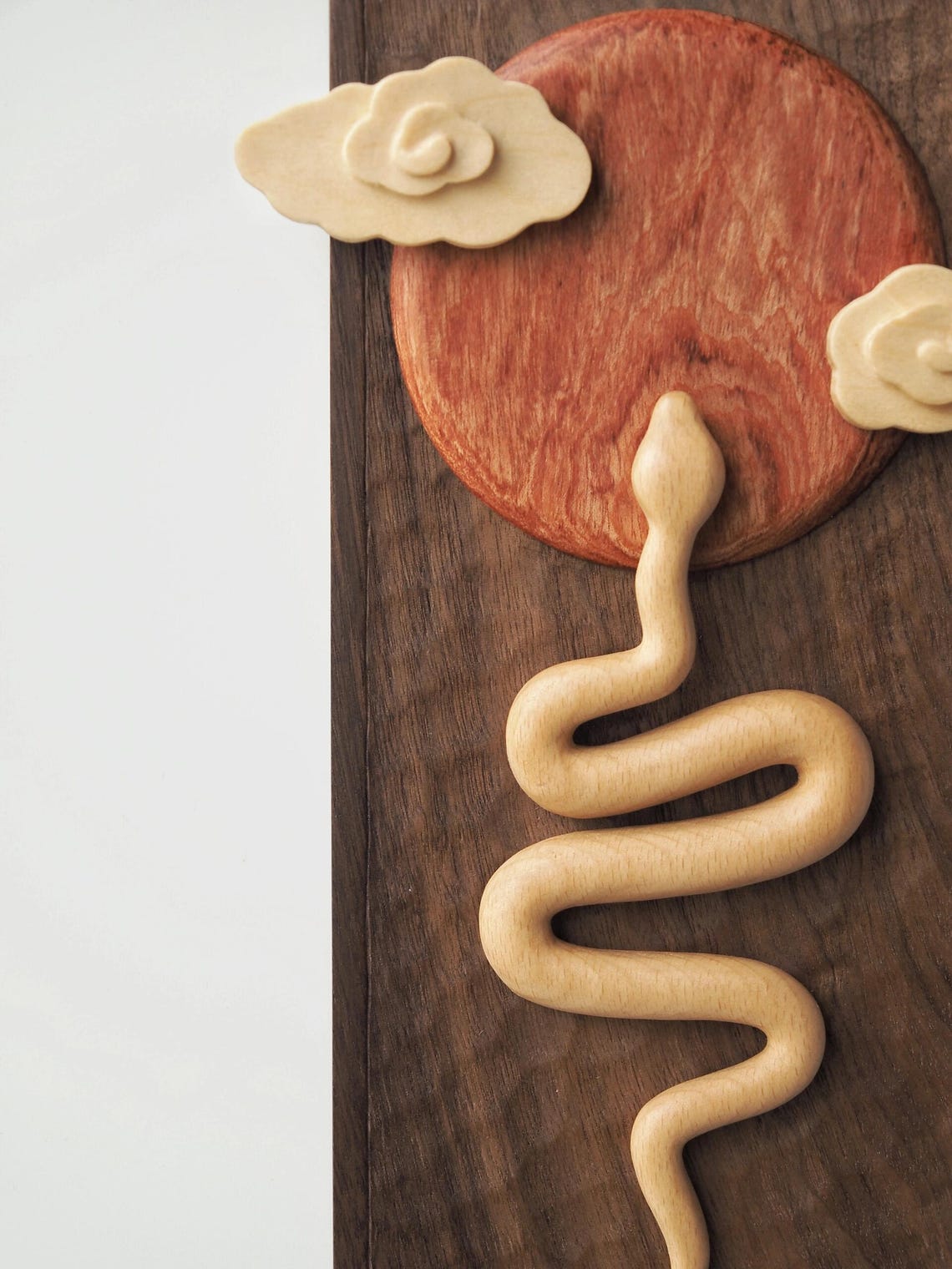 Handmade Wooden Snake Art Wall Decoration Ornaments,snake Living Room ...