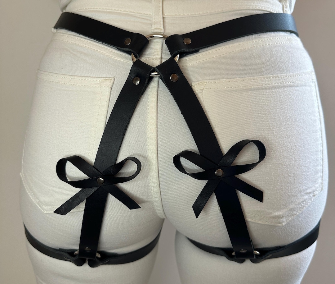 Women Leather Leg Harness, Leather Waist and Thigh Harness, Leather Leg ...