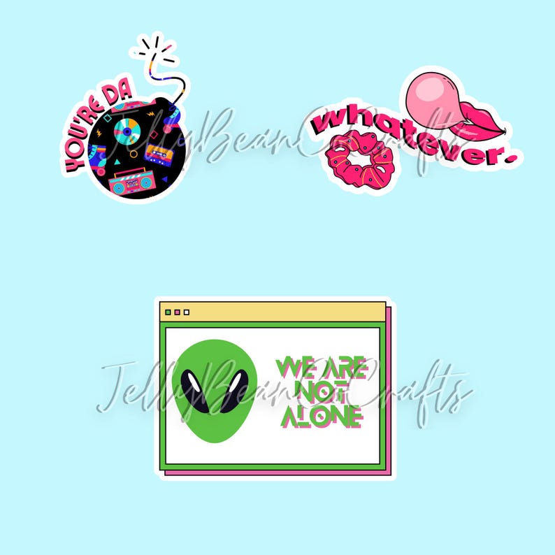 15 Retro 90s Inspired Stickers | 90s Nostalgia | Vintage 90s | Sticker ...