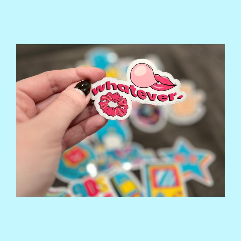 90s Nostalgia Stickers: Retro Inspired Glossy Vinyl Set of 15 - Etsy