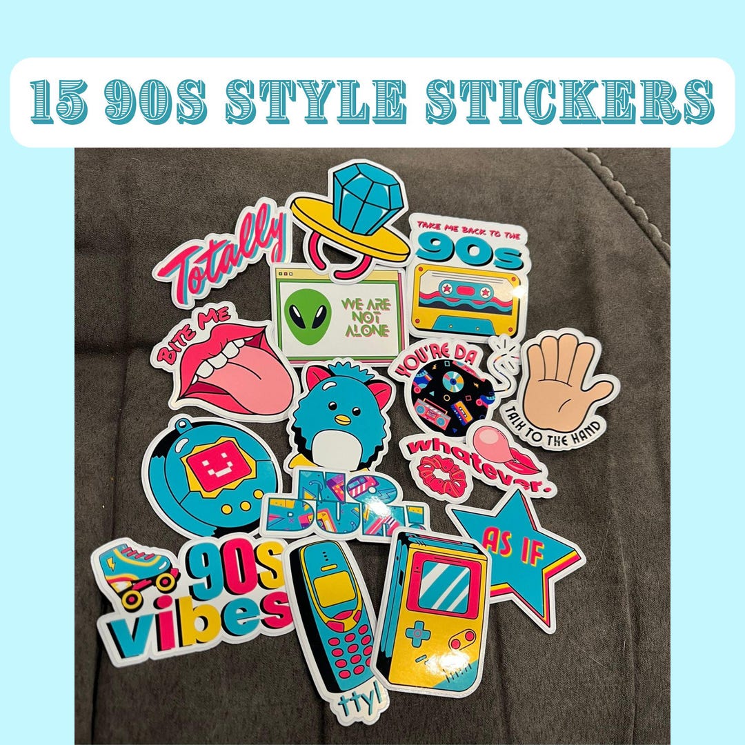 15 Retro 90s Inspired Stickers | 90s Nostalgia | Vintage 90s | Sticker ...