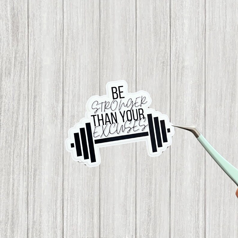 Motivational Fitness Stickers Set #1, Gym Stickers, Workout Stickers (9 ...