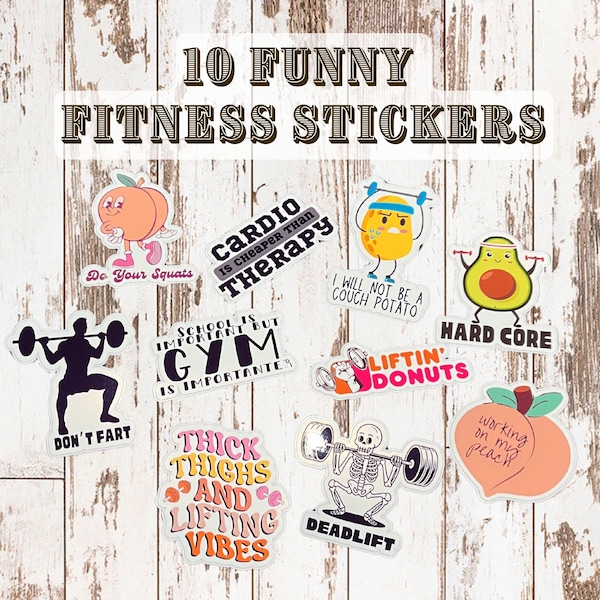 Workout Stickers - Etsy