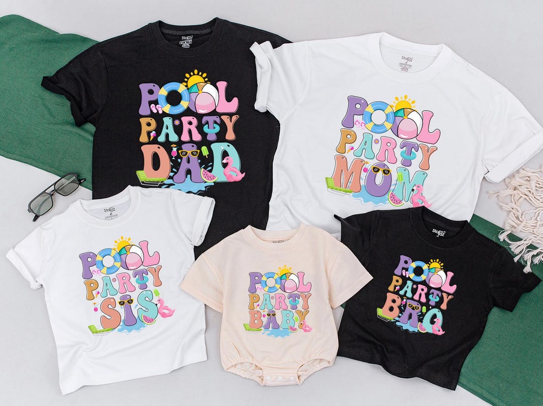 Pool Party Shirt, Family Matching Outfits, Swimming Pool Party, Baby ...
