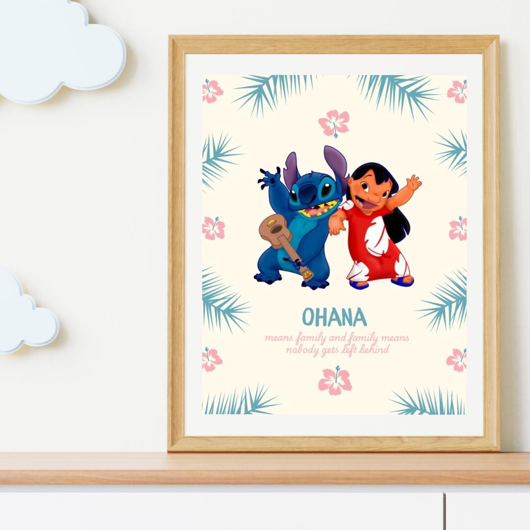 Lilo & Stitch Ohana Print - Etsy