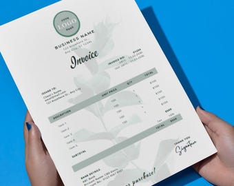 Invoice, Multiple Template Designs - Downloadable & Fully Editable - Etsy