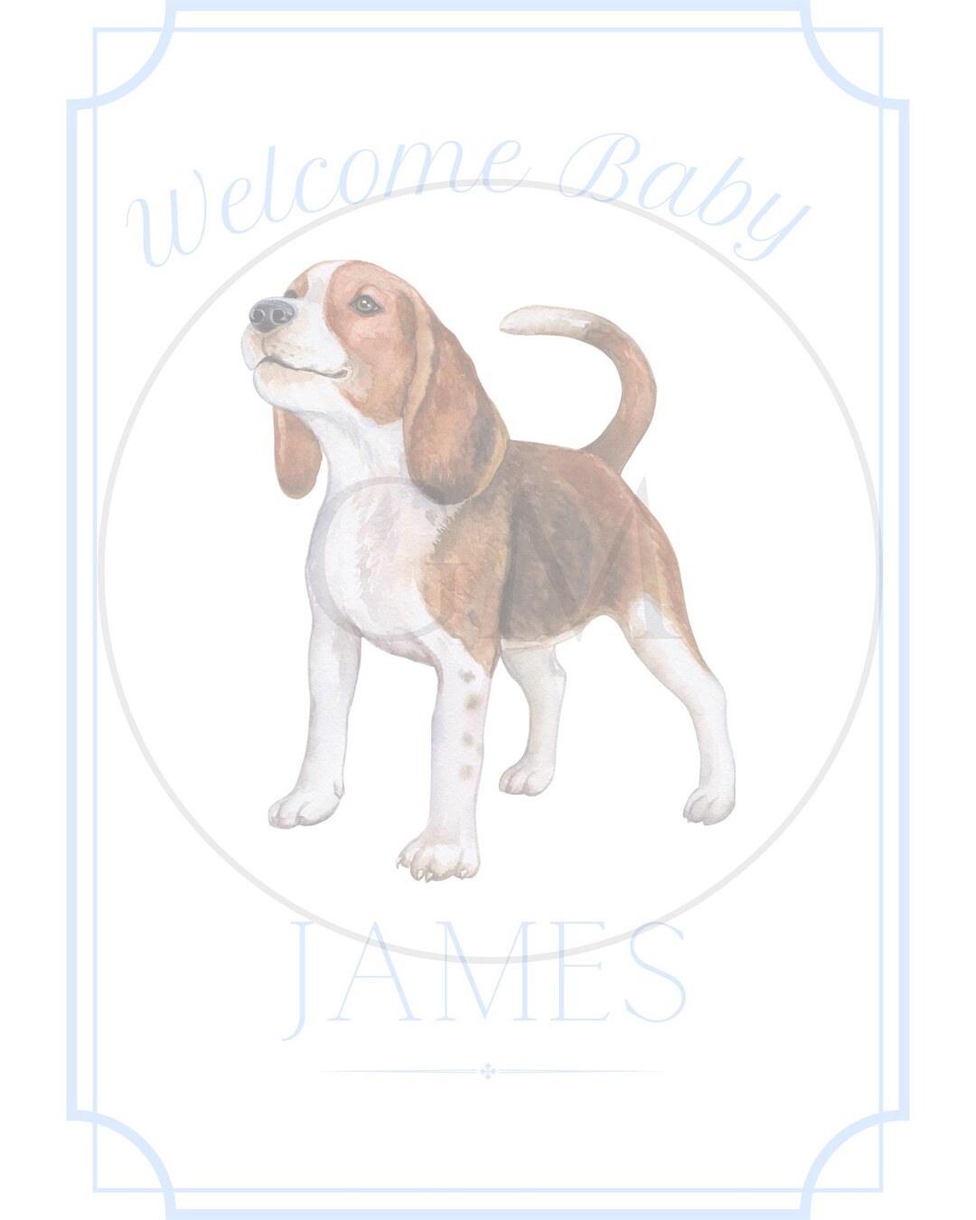 Welcome Baby Hunting Dog Sign 16 X 20 in / Baby Shower Sign Boy ...
