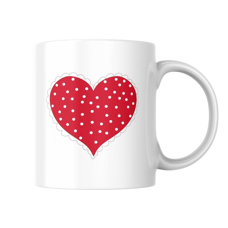 Red Polka Dot Heart SVG Png,red Dot Heart Clipart Svg,valentines Red ...