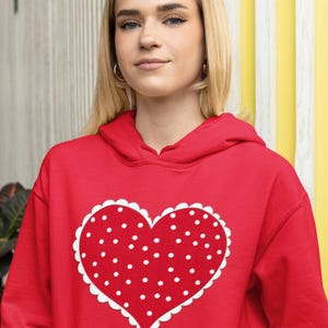 Red Polka Dot Heart SVG Png,red Dot Heart Clipart Svg,valentines Red ...