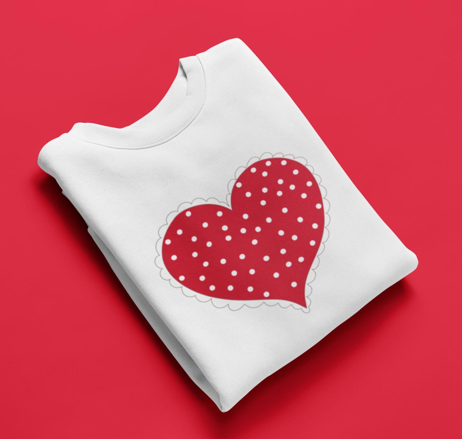 Red Polka Dot Heart SVG Png,red Dot Heart Clipart Svg,valentines Red ...