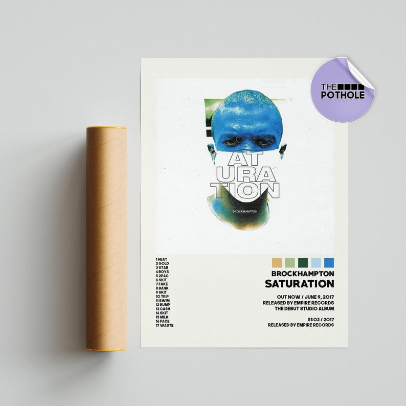Brockhampton Posters / Saturation Poster, Tracklist Album Cover Poster ...