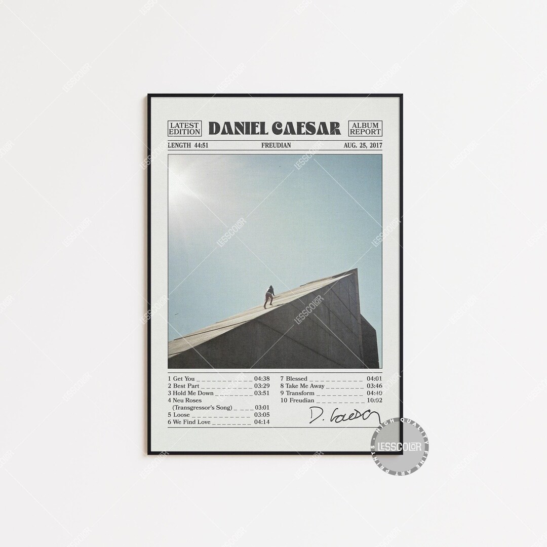 Daniel Caesar Retro Newspaper Print, Freudian Poster, Daniel Caesar ...