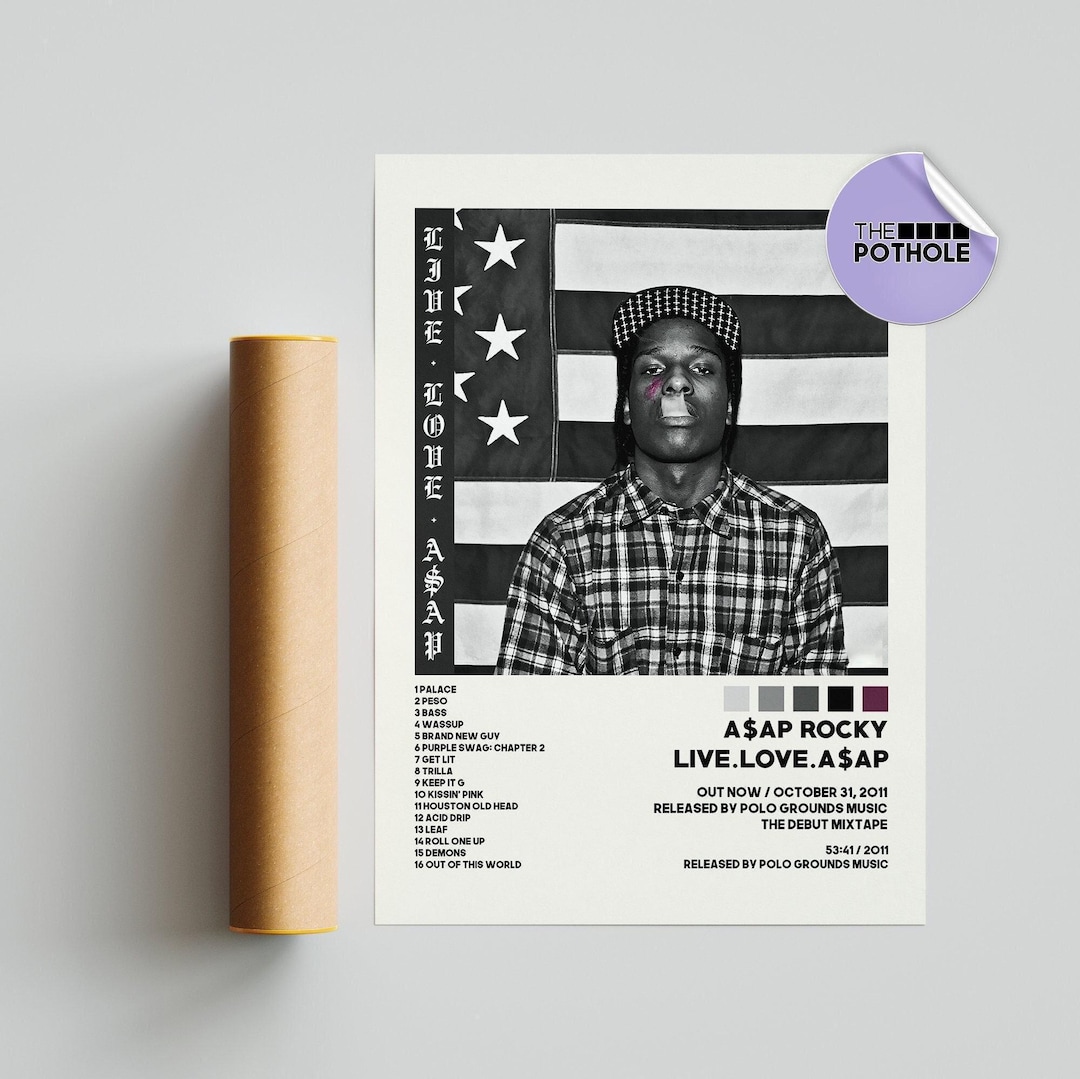 ASAP Rocky Poster / Live Love ASAP Poster / Album Cover Poster Poster ...