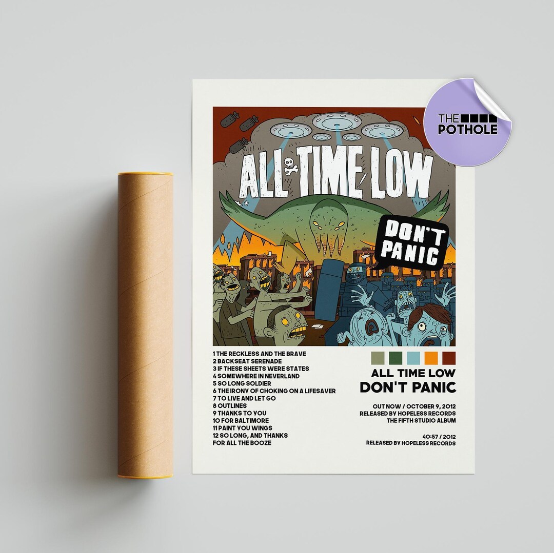 All Time Low Posters / Don’t Panic Poster / Album Cover Poster, Poster ...