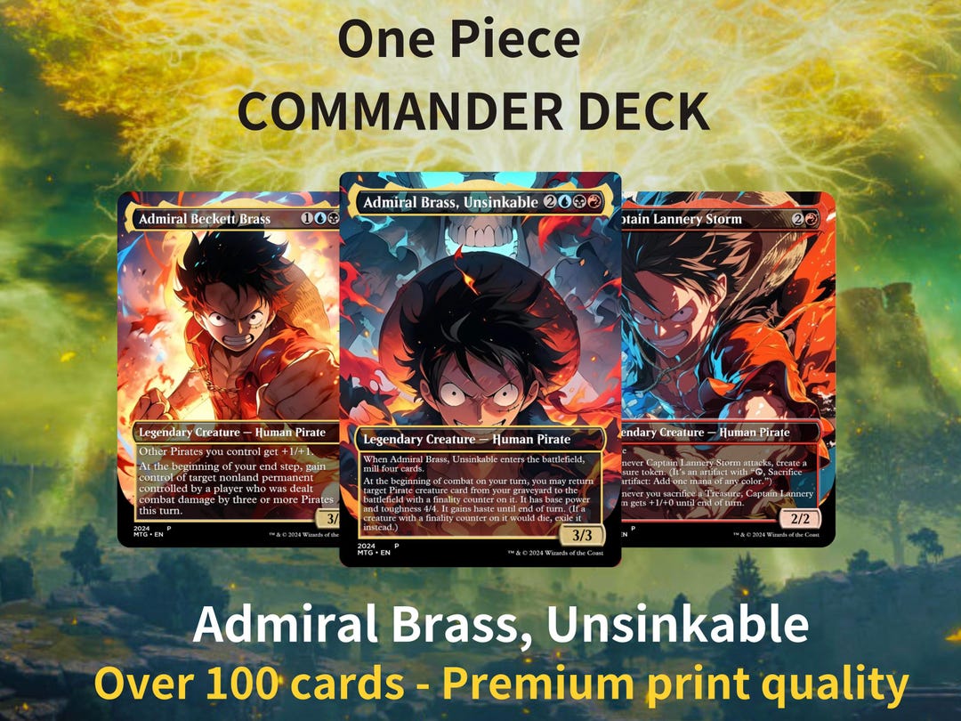 One Piece Commander Deck Admiral Brass, Unsinkable Set Sail for ...