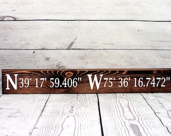 Coordinates sign | Etsy