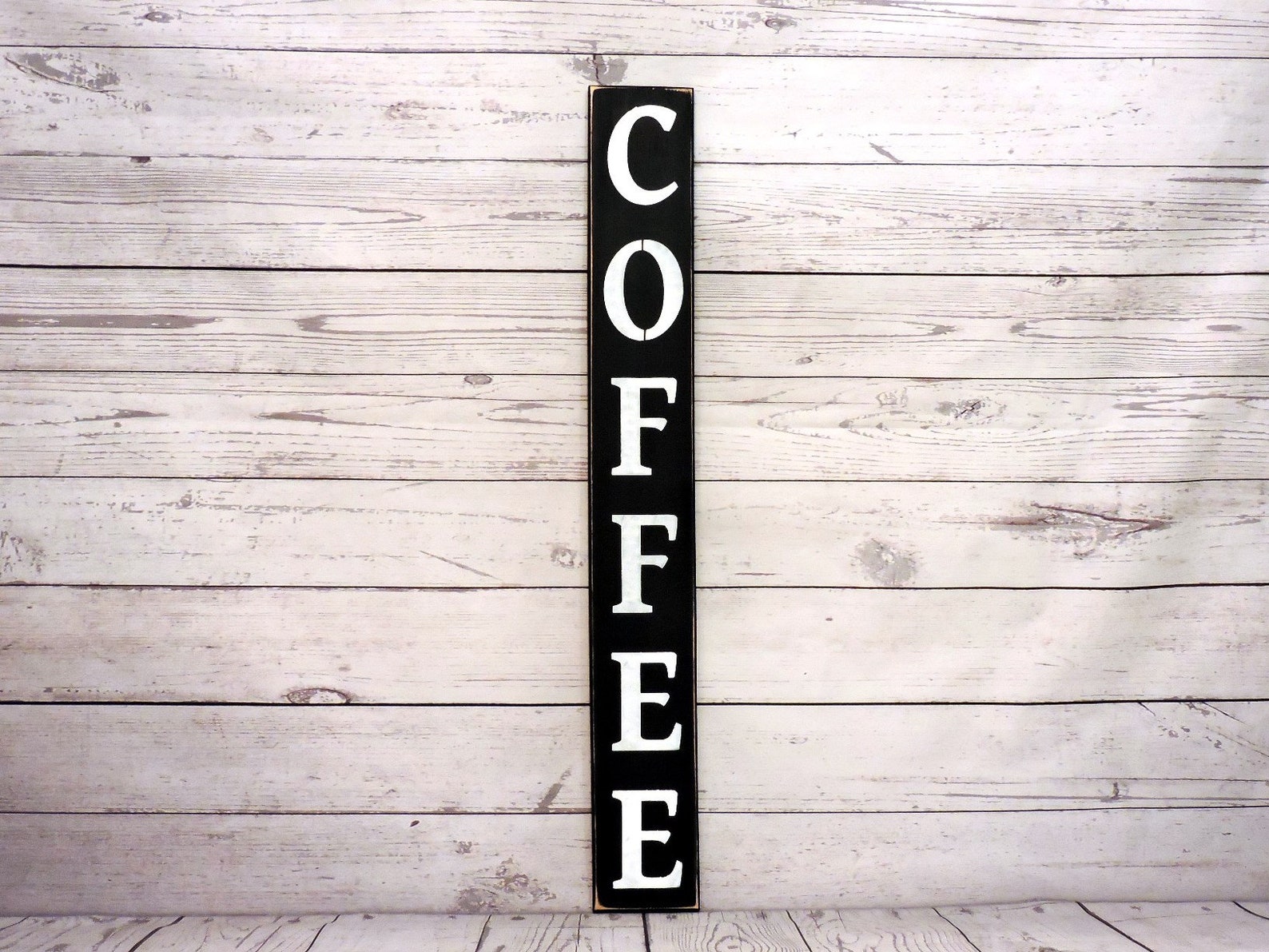 Coffee Vertical Sign Primitive Country Painted Wall Sign | Etsy