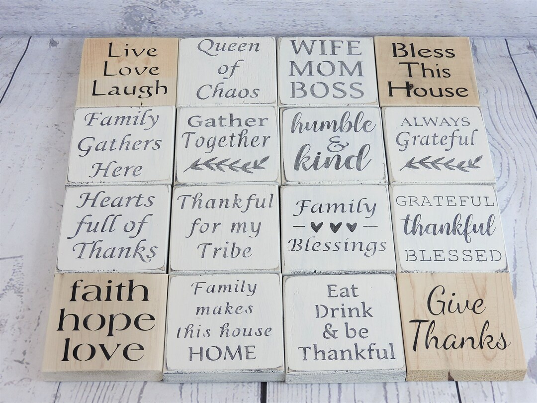 Small Sign Blocks - Country Shelf Sitter Wood Sign - Choose Any 1 ...