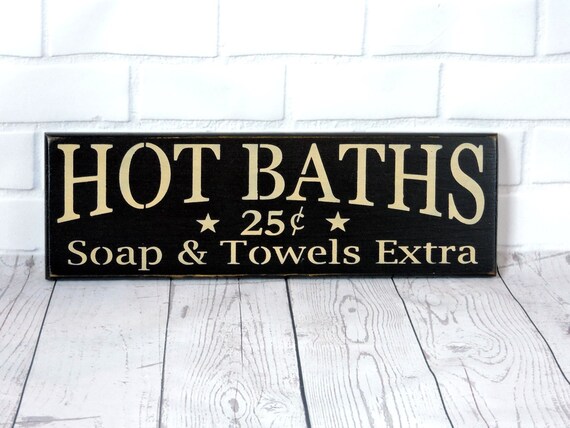 Primitive Bathroom Signs