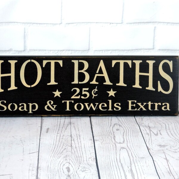 Hot Baths Sign - Etsy