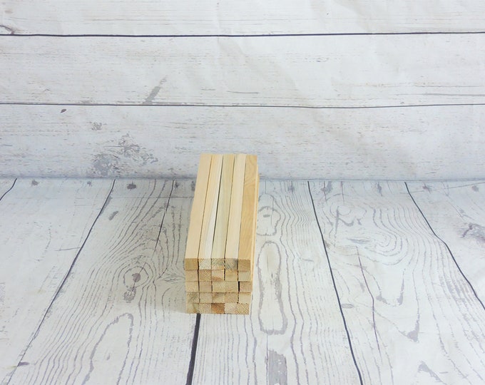 50 Cedar Wooden Square Dowels 1/2" Square, Available in 6 Lengths ...