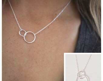 Two rings necklace | Etsy