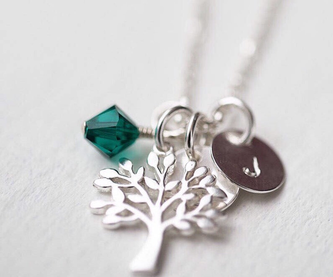 Geburtsstein Halskette personalisierte Baum Halskette - Etsy.de
