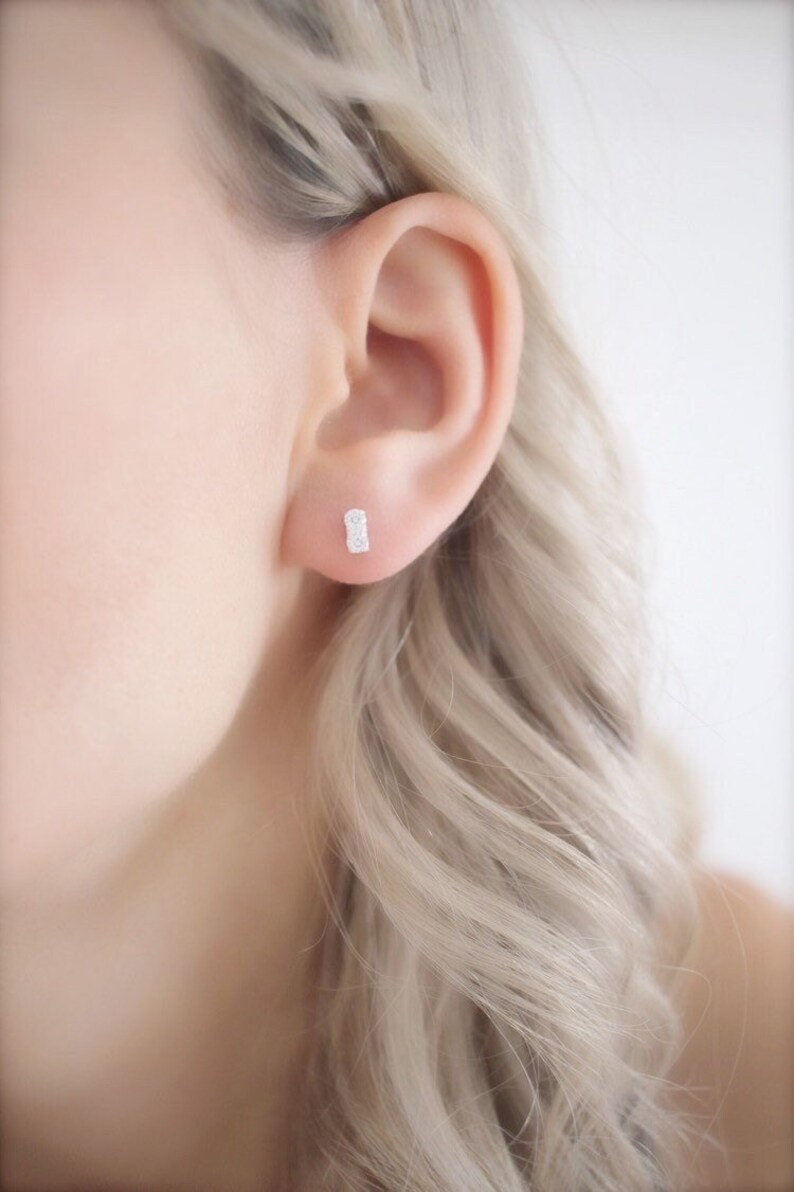 Crystal Stud Earrings Stud Earrings Sterling Silver | Etsy