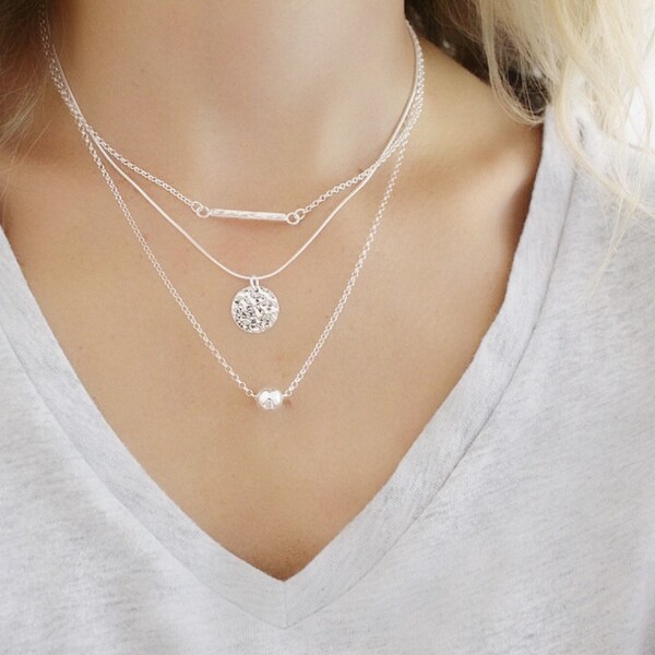 3 Layer Necklace - Etsy