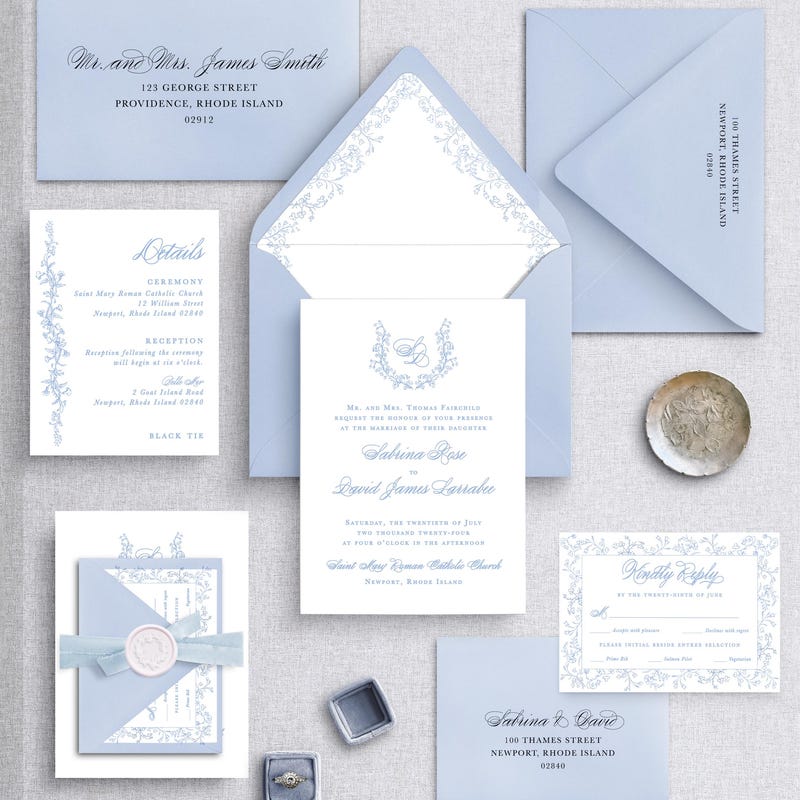 Monochrome Blue Wedding - Etsy