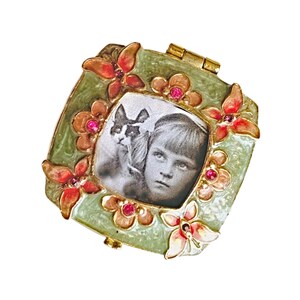 Monet Enamel Butterfly Pill Box, Monet Rhinestone Butterfly Picture ...