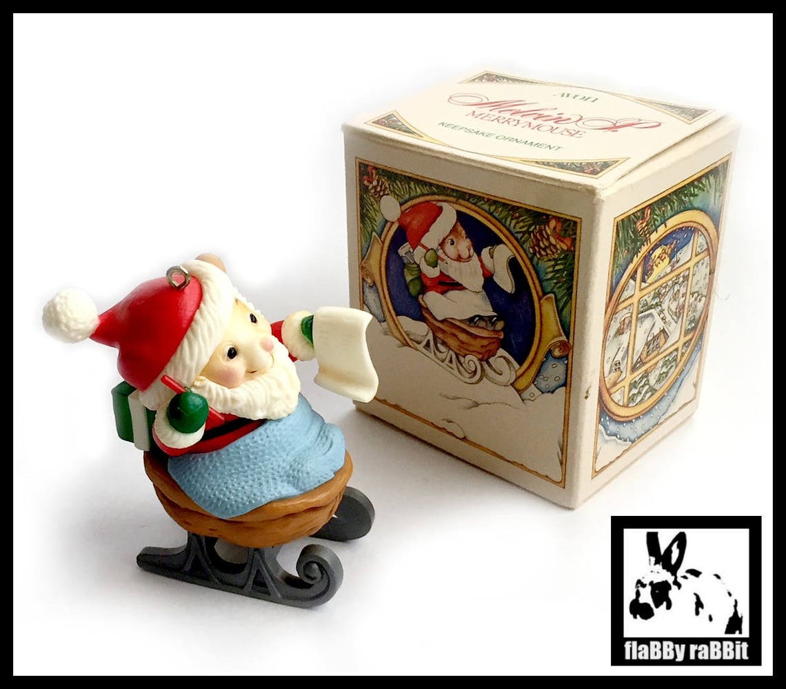 Avon Mouse Keepsake Ornament 1983 Avon Melvin P Merrymouse | Etsy