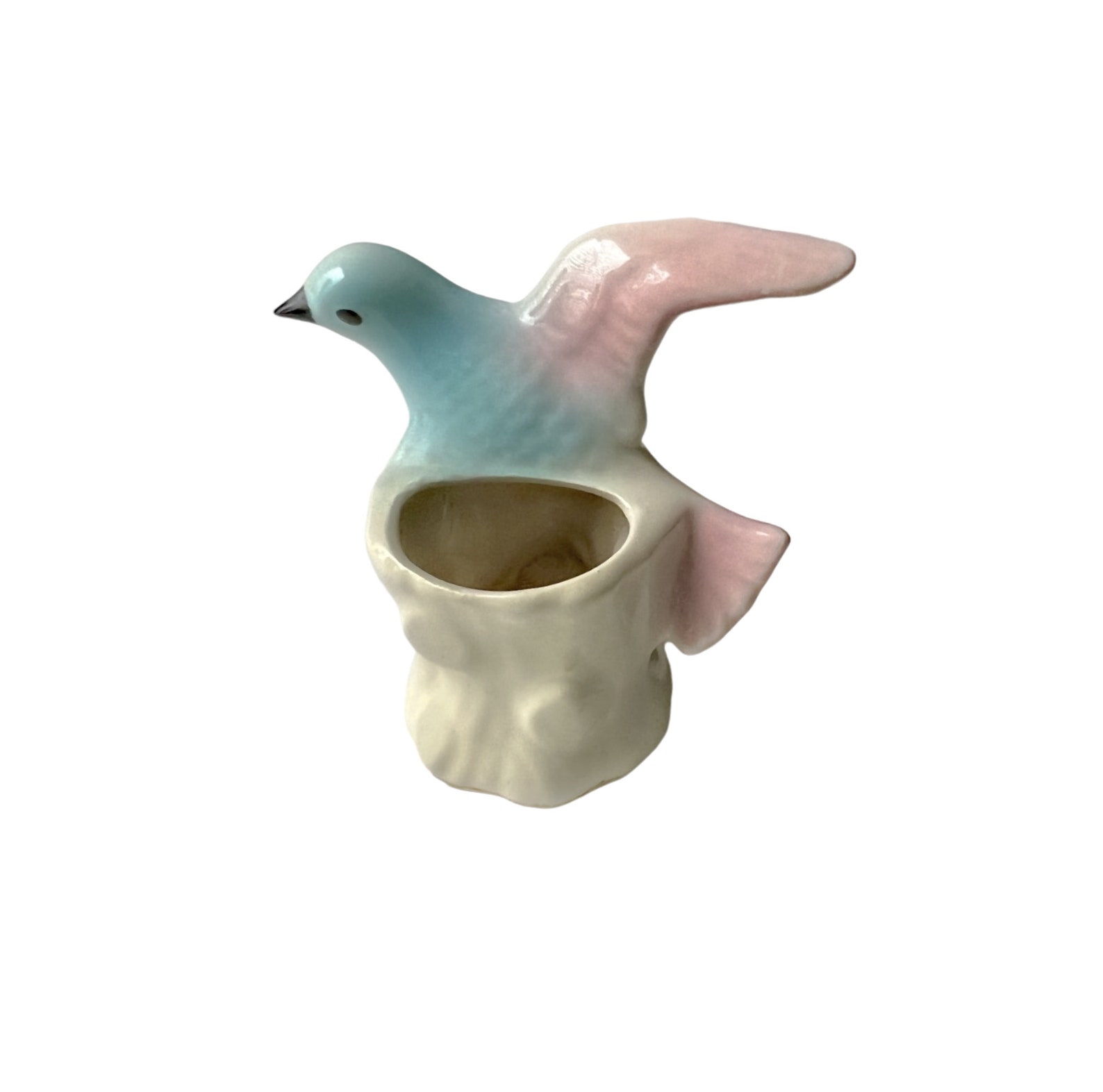 Pastel Bird Planter Ceramic Bluebird Planter Blue Pink Bird - Etsy