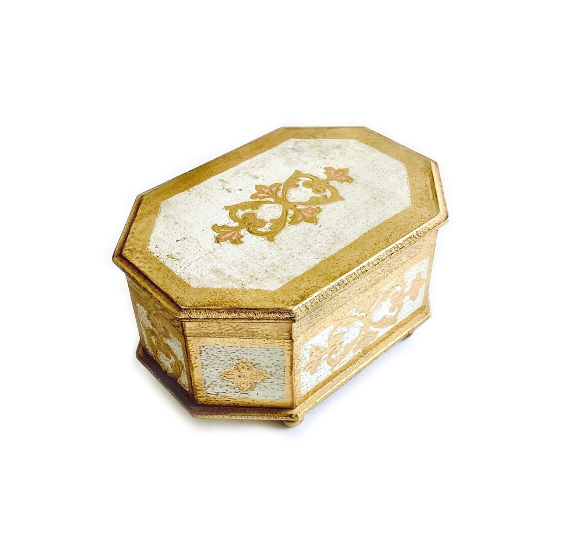 Florentine Style Music Jewelry Box Octagon Shaped Music Box - Etsy
