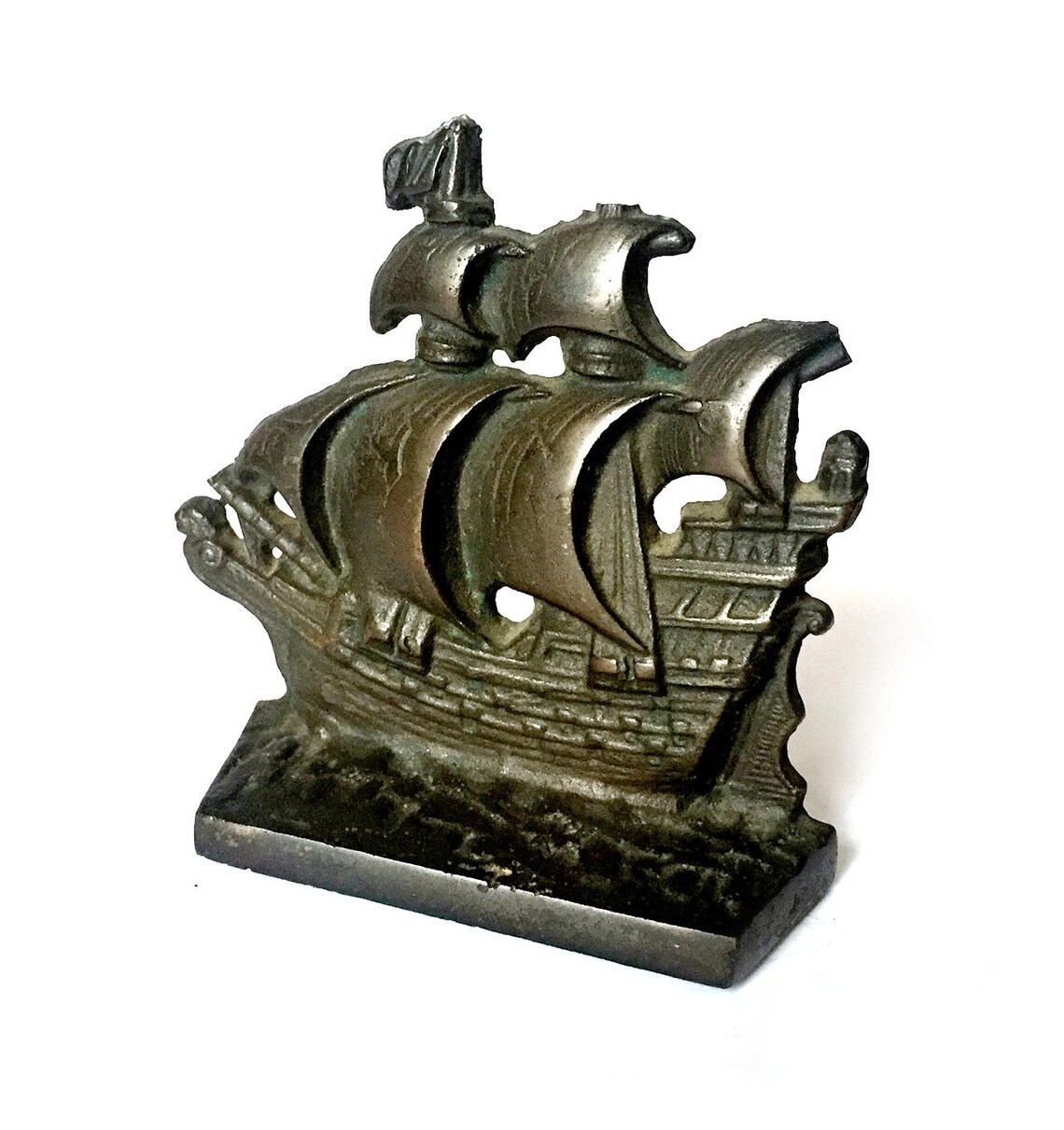 Metal Ship Bookend Vintage Ship Book End ONE Nautical Boat - Etsy