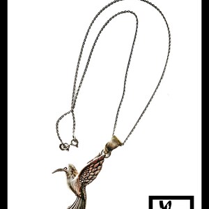 Sterling Humminngbird Pendant on Chain, 2 Inch Humminbird Sterling ...