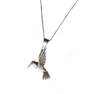 Sterling Humminngbird Pendant on Chain, 2 Inch Humminbird Sterling ...
