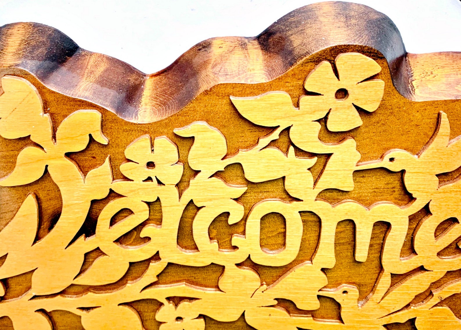 WELCOME Sign Vintage Wood Handcraft Welcome Sign Wood | Etsy