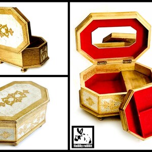 Florentine Style Music Jewelry Box, Octagon Shaped Music Box, Sunrise ...