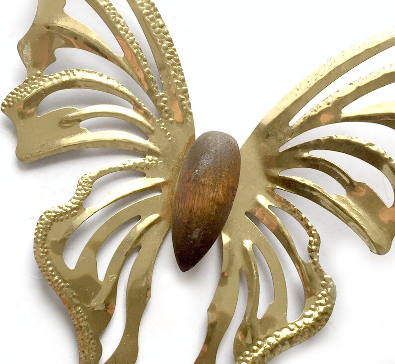 Brass Butterflies Wall Decor Vintage Gold Metal Butterfly - Etsy